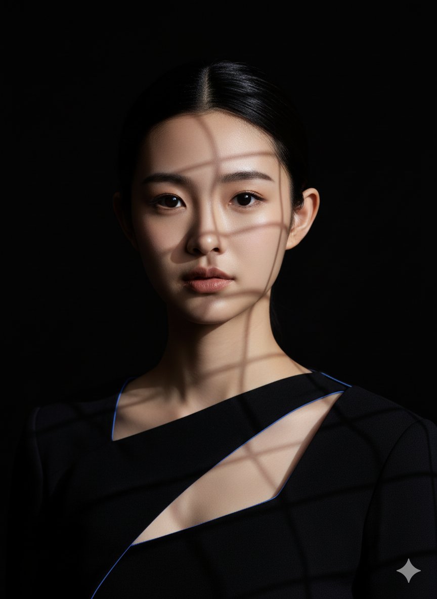 High contrast concept geometric portrait photography - AI Image Prompt ...