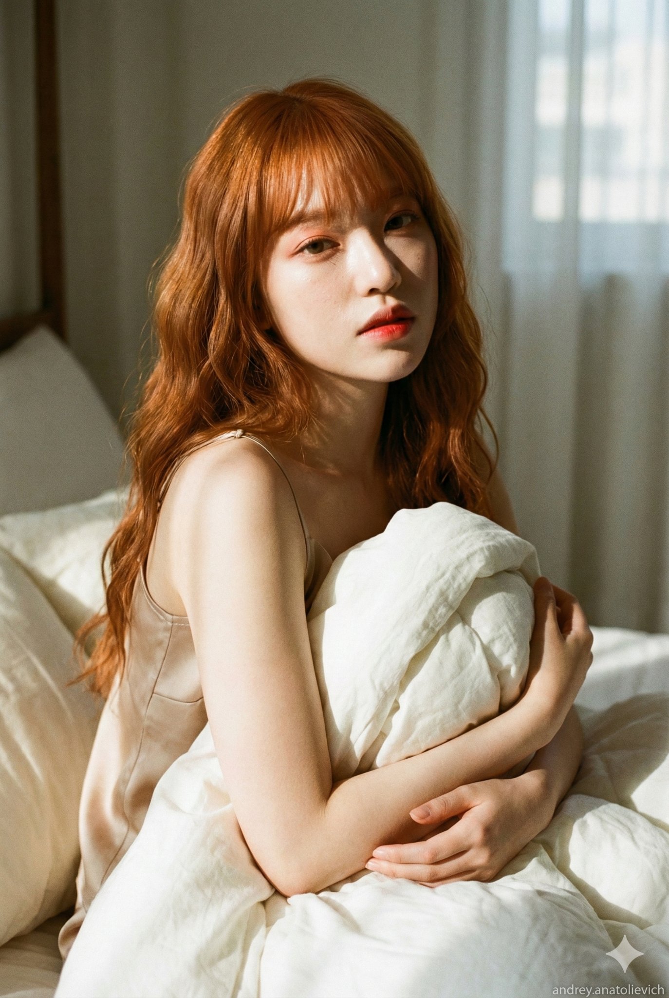 晨光私语 - 女性清晨卧室肖像，真实电影感 - AI Image Prompt for Google Nano Banana | MyGIF ...