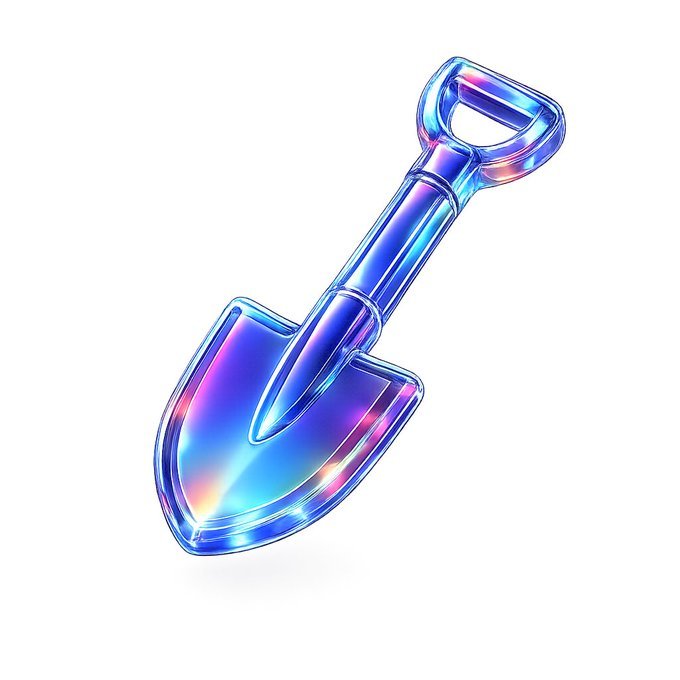 悬浮虹彩玻璃锤图标 - 简约几何设计，未来主义美学 - AI Image Prompt for Google Nano Banana ...